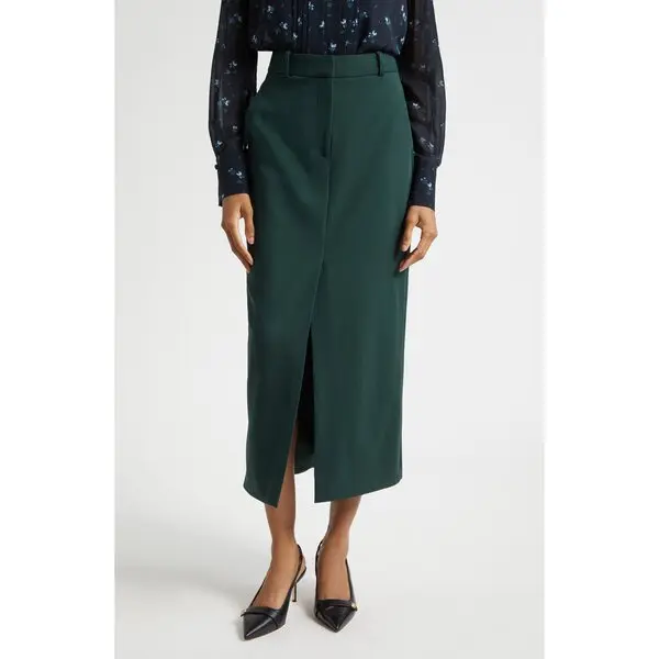 Veronica Beard Maxine Front Slit Skirt