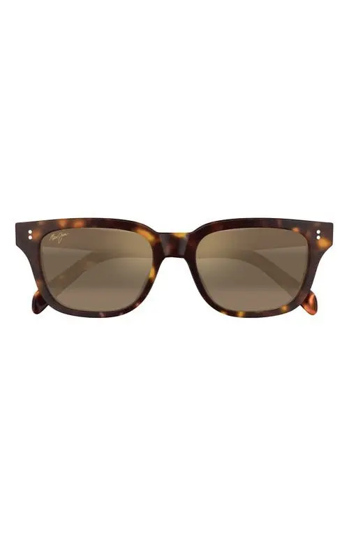 Maui Jim Likeke Polarized Square Sunglasses - Brown