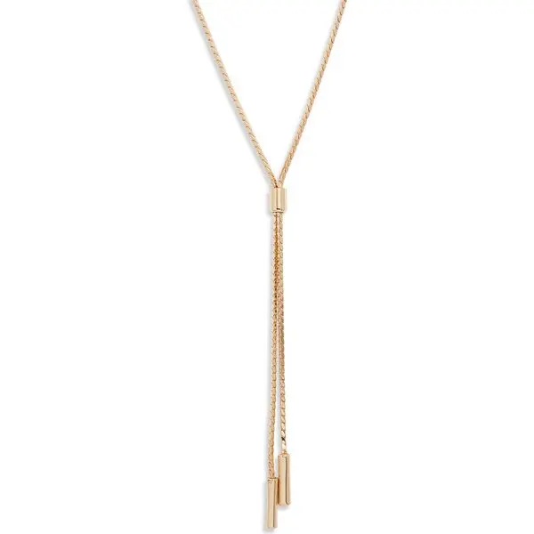 Nordstrom Bar Accent Bolo Y-necklace - Gold