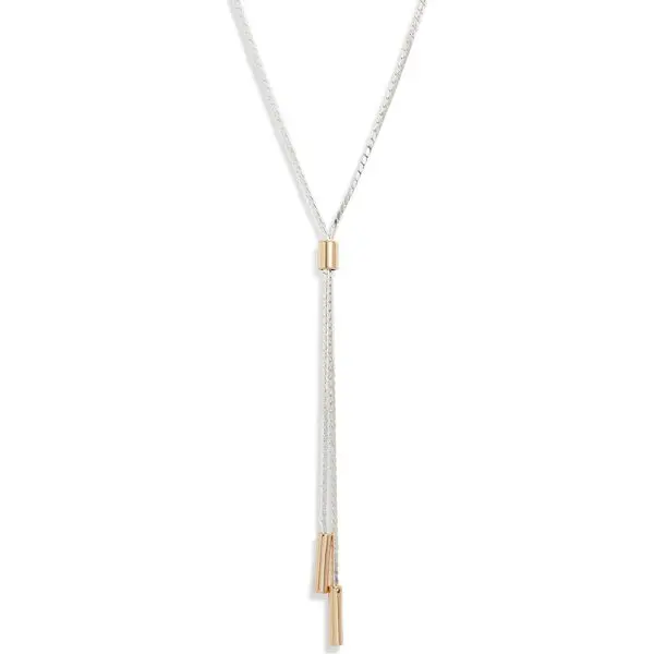 Nordstrom Bar Accent Bolo Y-necklace - Silver- Gold