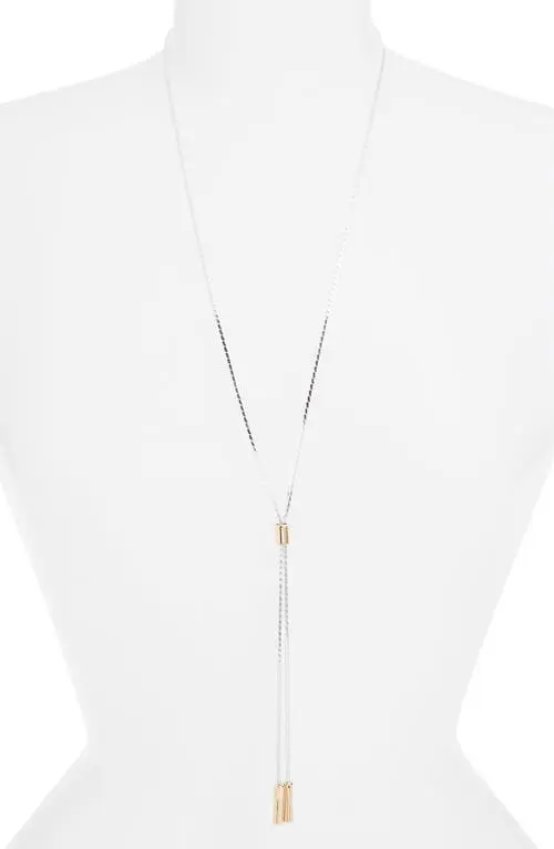 Nordstrom Bar Accent Bolo Y-necklace - Silver- Gold