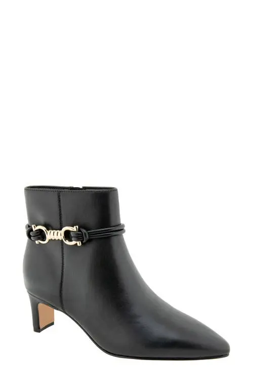Andre Assous Wrenna Pointed Toe Bootie - Black Leather