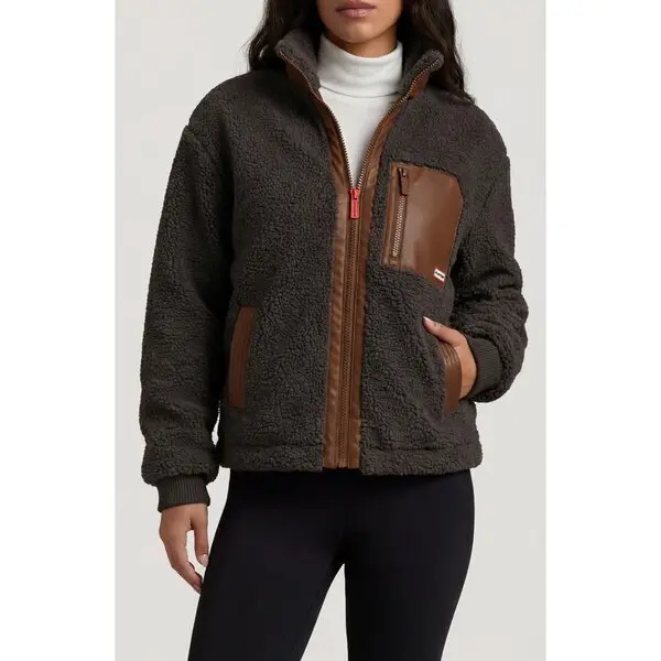 Hunter Emma High Pile Fleece Jacket - Brownie