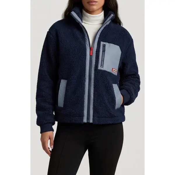 Hunter Emma High Pile Fleece Jacket - Midnight