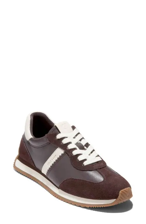 Cole Haan Grandpro Davina Sneaker - Chocolate/ivory/suede