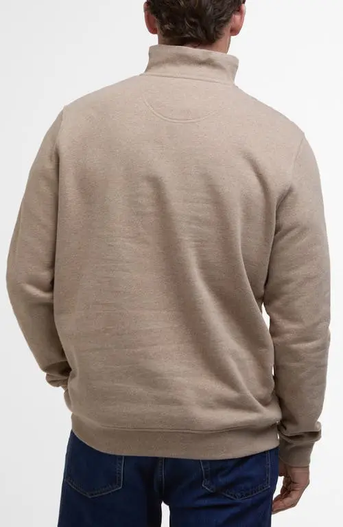 Barbour Nelson Cotton Half Zip Sweatshirt - Stone Marl