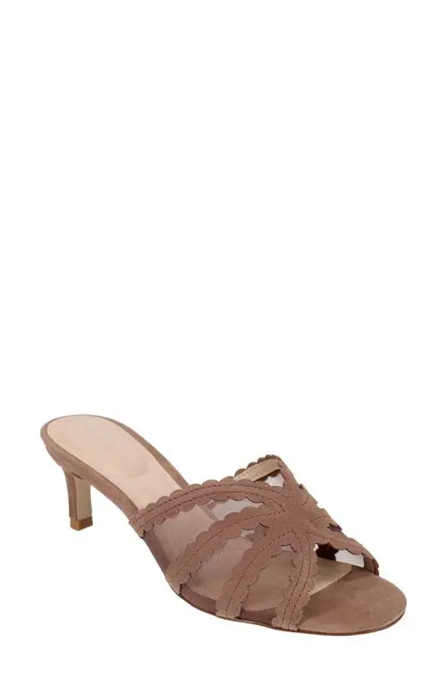 Pelle Moda Vione Kitten Heel Slide Sandal - Taupe