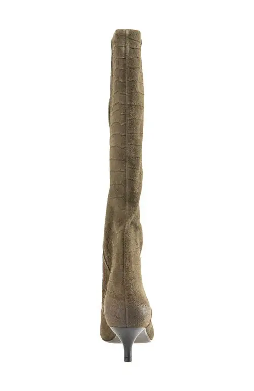 KENNETH COLE Brisbane Kitten Heel Pointed Toe Knee High Boot