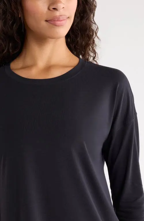 Zella Breathe Long Sleeve Performance T-shirt - Black