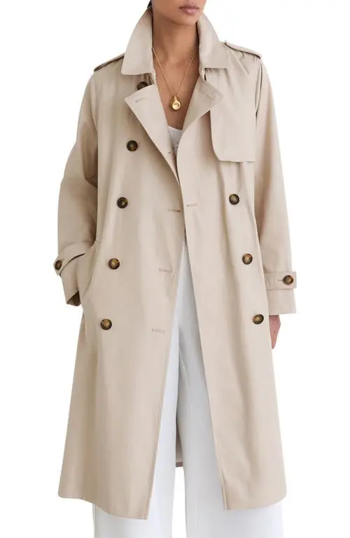 REISS Azura Trench Coat - Neutral