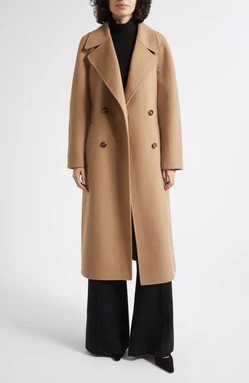 REISS Rene Wool & Cashmere Blend Coat - Camel