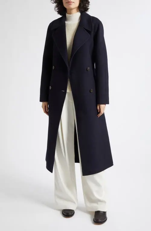REISS Rene Wool & Cashmere Blend Coat - Navy