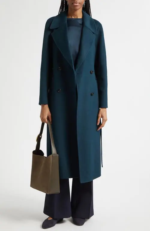 REISS Rene Wool & Cashmere Blend Coat - Teal