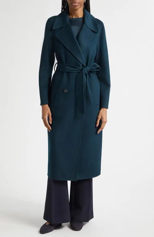 REISS Rene Wool & Cashmere Blend Coat - Teal