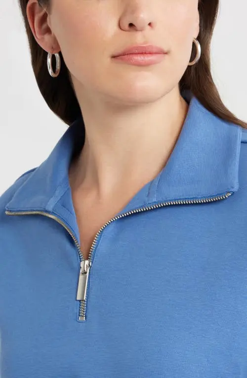 Caslon Half Zip Sweatshirt - Blue Glory