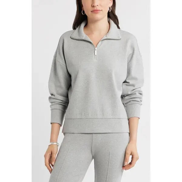 Caslon Half Zip Sweatshirt - Grey Heather