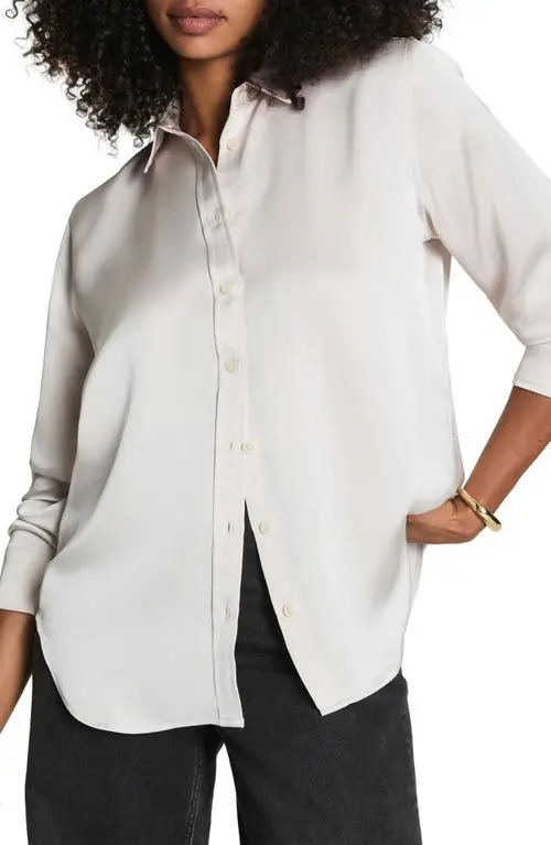 Spanx Long Sleeve Button-up Shirt - Birch