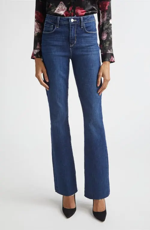 L'Agence Ruth Raw Hem Straight Leg Jeans - Toledo