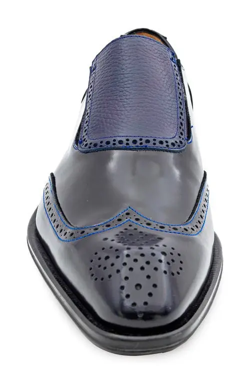 Mezlan Wingtip Slip-on Shoe - Blue