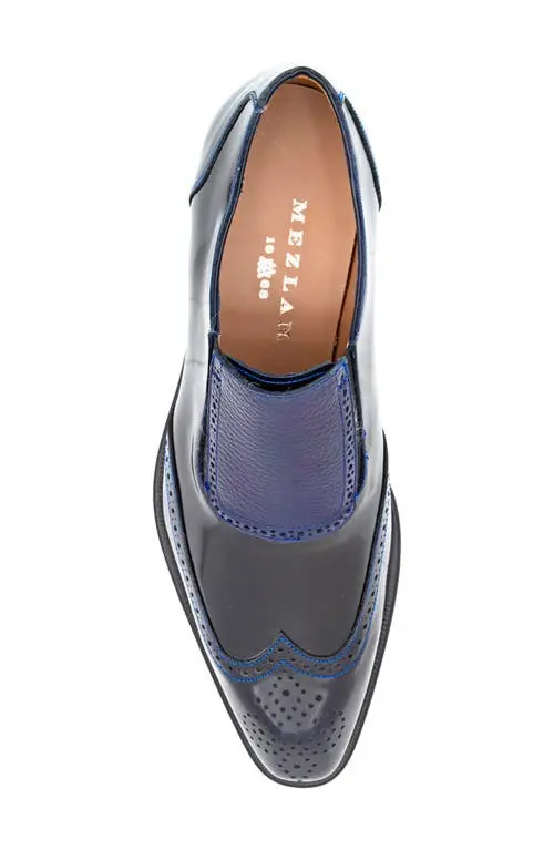 Mezlan Wingtip Slip-on Shoe - Blue