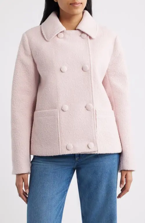 Bernardo Short Bouclé Coat - Pink