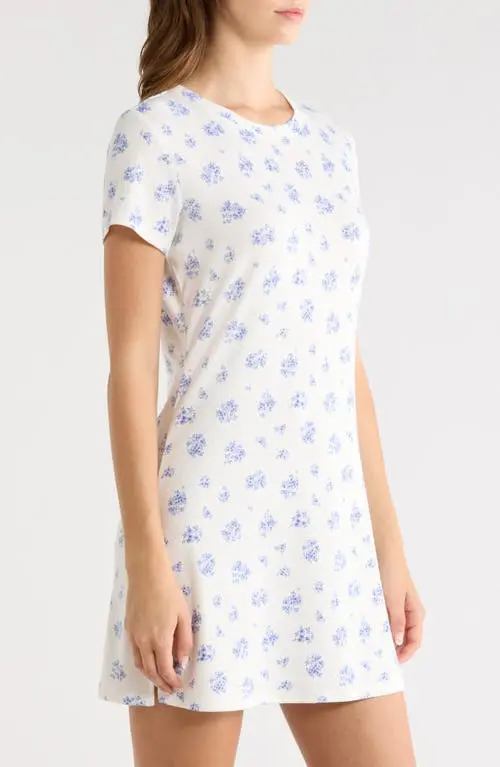 Honeydew Intimates Blissful Pointelle Sleep Dress - White Ditsy