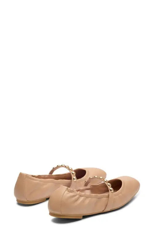 STUART WEITZMAN Goldie Stud Ballet Flat - Adobe Nappa