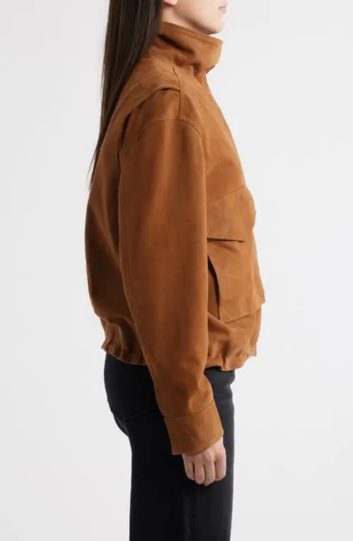 Bernardo Suede Bubble Jacket - Cognac