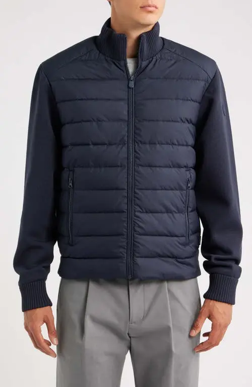 SAVE THE DUCK Sedum Hybrid Puffer Jacket - Blue Black