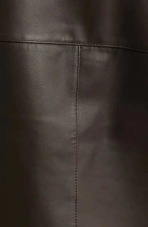 Bernardo Short Mixed Media Leather Jacket - Chocolate