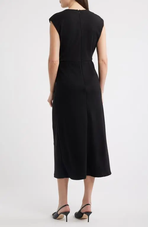 Julia Jordan Cowl Neck Midi Dress - Black