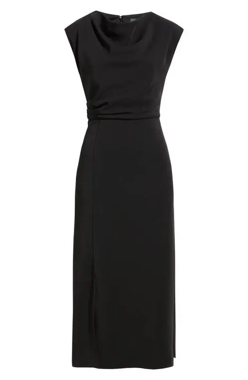 Julia Jordan Cowl Neck Midi Dress - Black