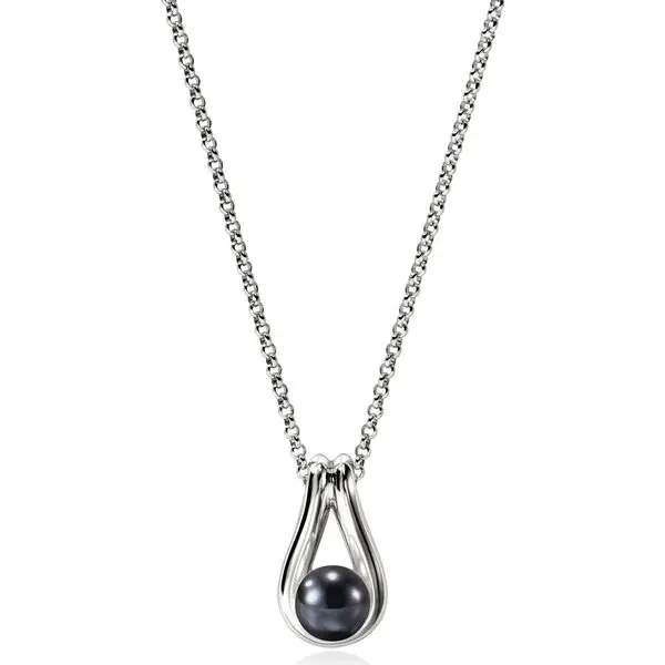 John Hardy Surf Pendant Necklace - Silver Grey