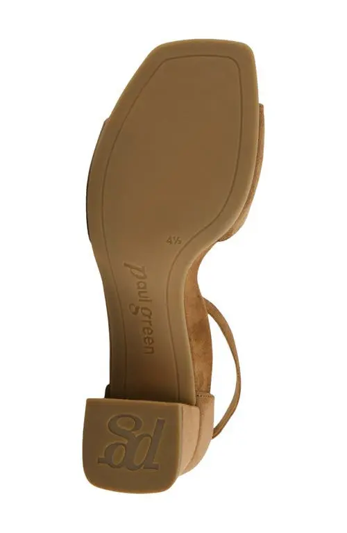 Paul Green Estelle Ankle Strap Sandal - Nut Suede
