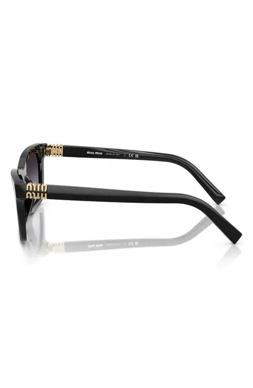 Miu Miu 55mm Gradient Rectangular Sunglasses
