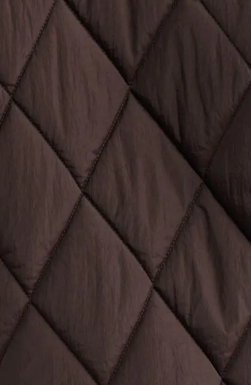 Sam Edelman Quilted Crop Jacket - Dark Brown