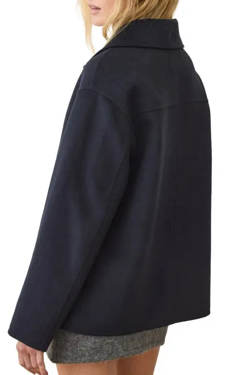 Marine Layer Colette Wool Blend Peacoat