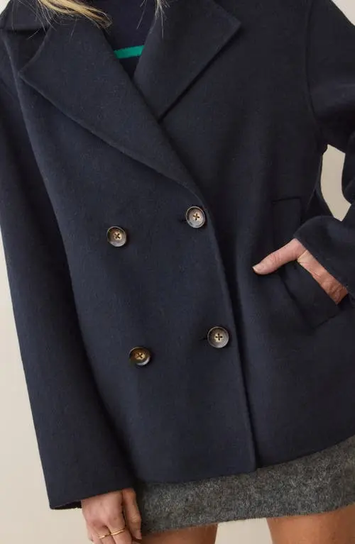 Marine Layer Colette Wool Blend Peacoat