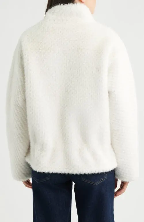 Sam Edelman Reversible Faux Fur Peplum Jacket - Cream