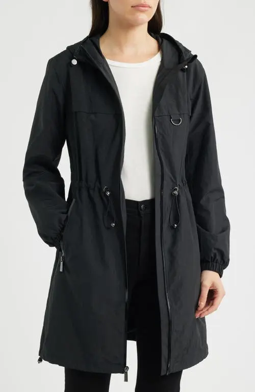 Michael Kors Hooded Zip Front Nylon Jacket