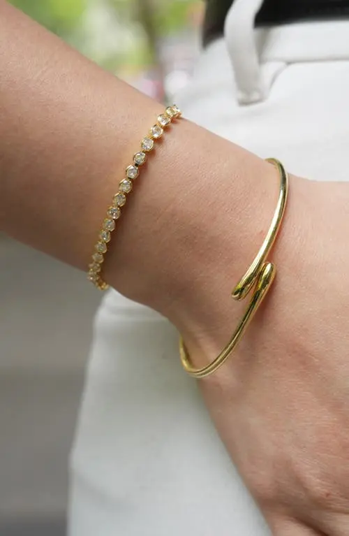 Argento Vivo Bezel Tennis Bracelet Set