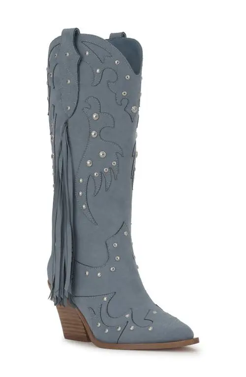 Jessica Simpson Piarin Pointed Toe Western Boot - Ash Blue