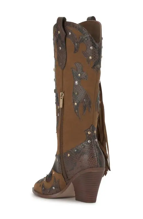 Jessica Simpson Piarin Pointed Toe Western Boot - Light Hickory