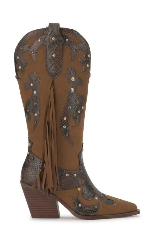 Jessica Simpson Piarin Pointed Toe Western Boot - Light Hickory