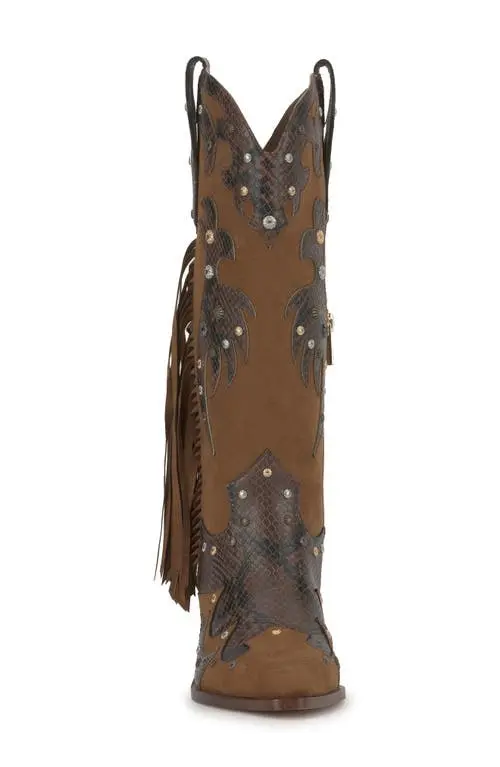 Jessica Simpson Piarin Pointed Toe Western Boot - Light Hickory