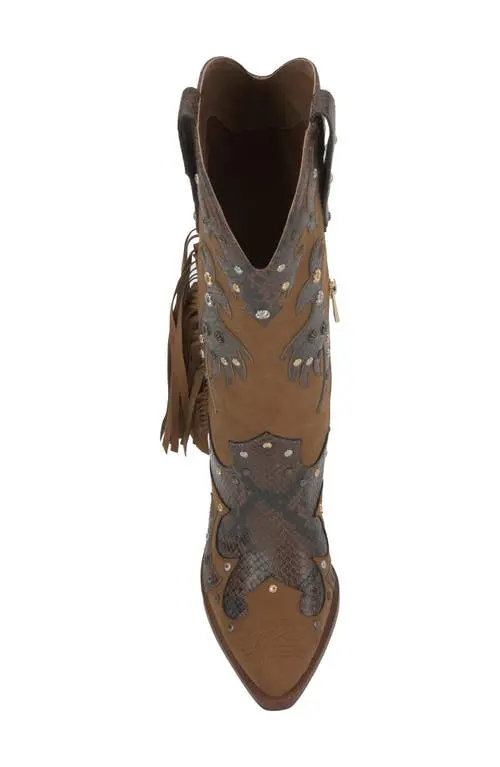 Jessica Simpson Piarin Pointed Toe Western Boot - Light Hickory