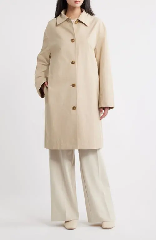 Vince Tailored Longline Raincoat - Sun Clay