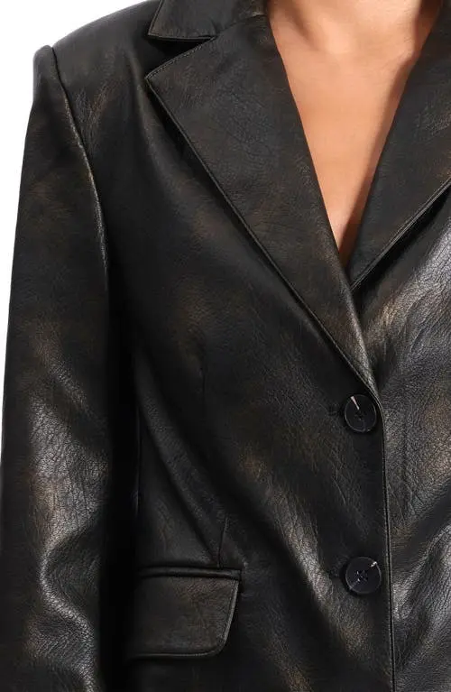 Bagatelle Faux Leather Blazer