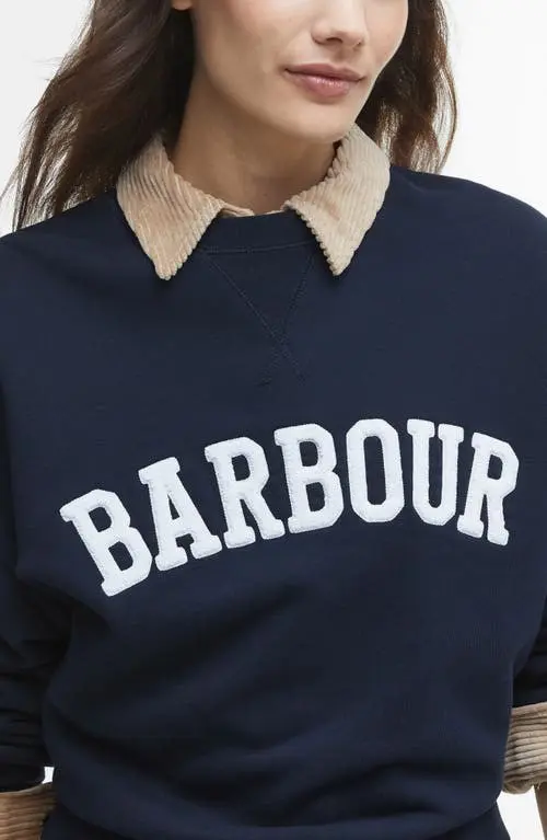 Barbour Silverdale Logo Sweatshirt - Navy