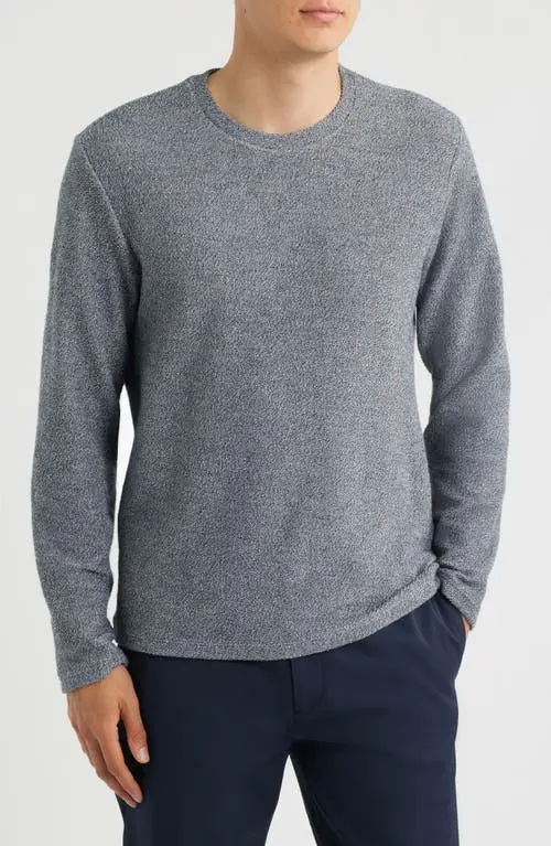 Vince Loop Face Cotton Blend French Terry Crewneck Pullover - Coastal